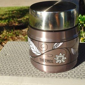 Thermos | Kitchen | Thermos Brand Floral Pattern Metal Food Or Beverage ...